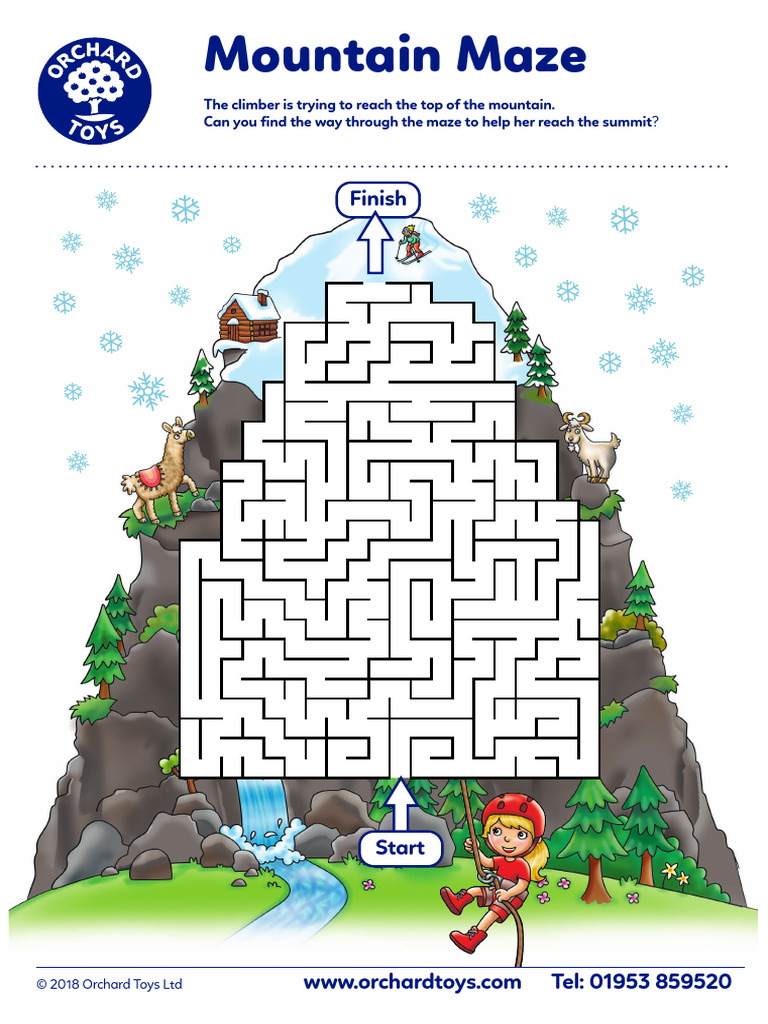 Mountain Maze Activity Sheet | PDF