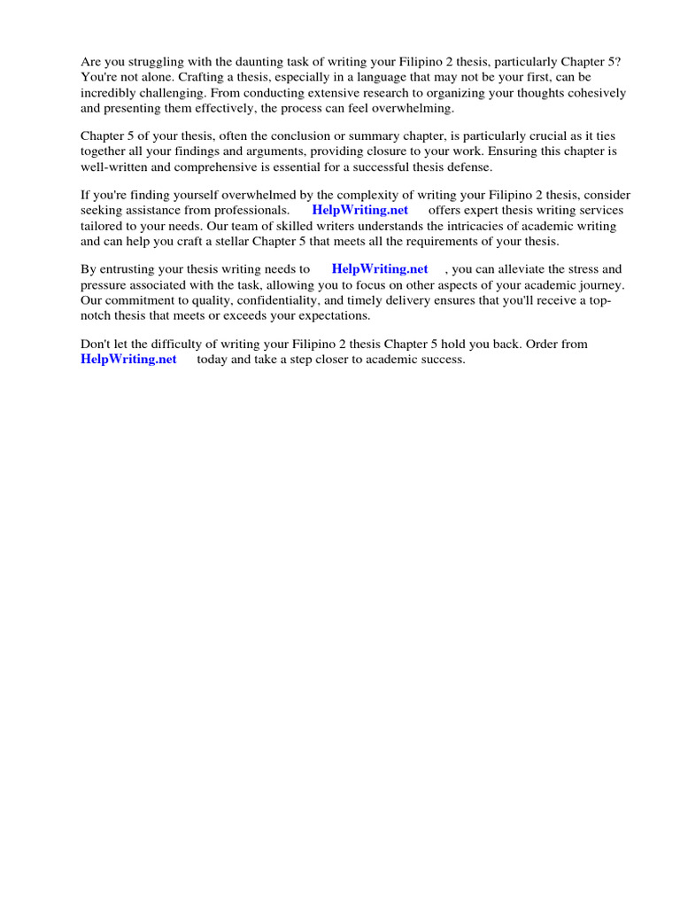 Filipino 2 Thesis Kabanata 5 Sample | PDF | Human Communication