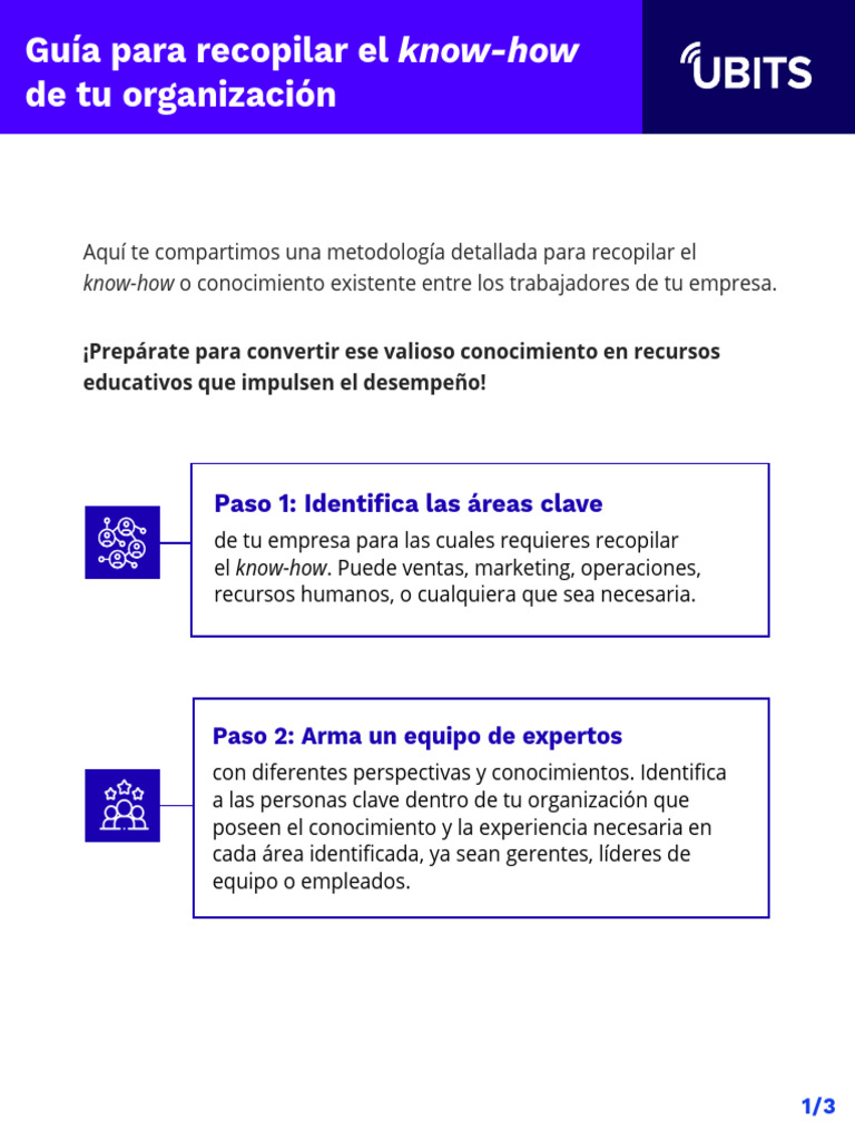 Guia para Recopilar El Know How para Un Curso Virtual | PDF ...