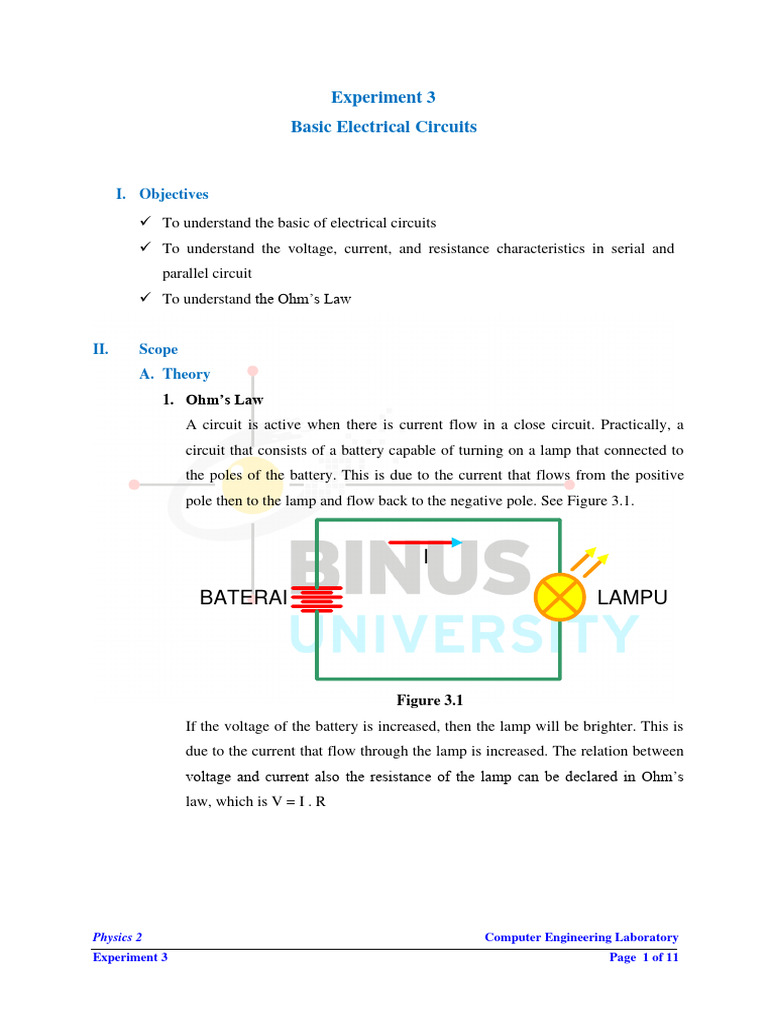 Basic Electrical Circuit-20240228100827 | PDF | Electrical Network ...