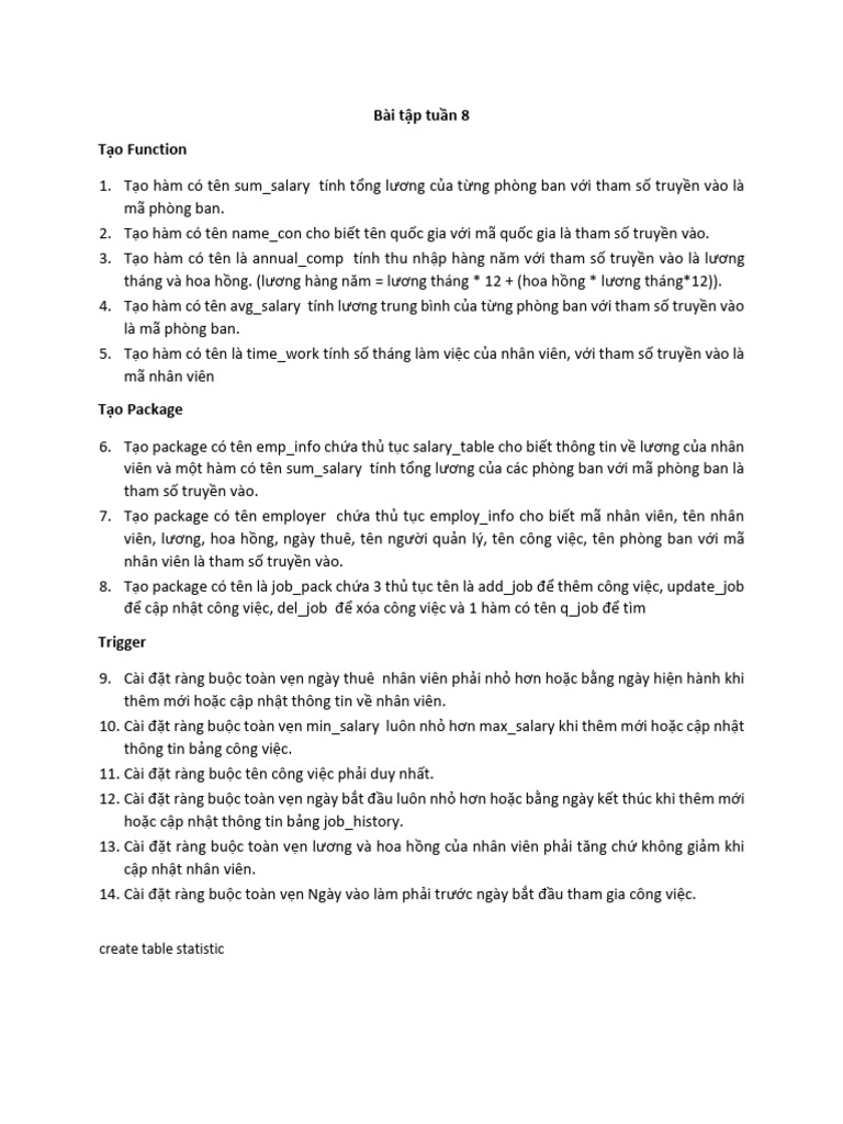 Bai Tap Tuan 8 | PDF