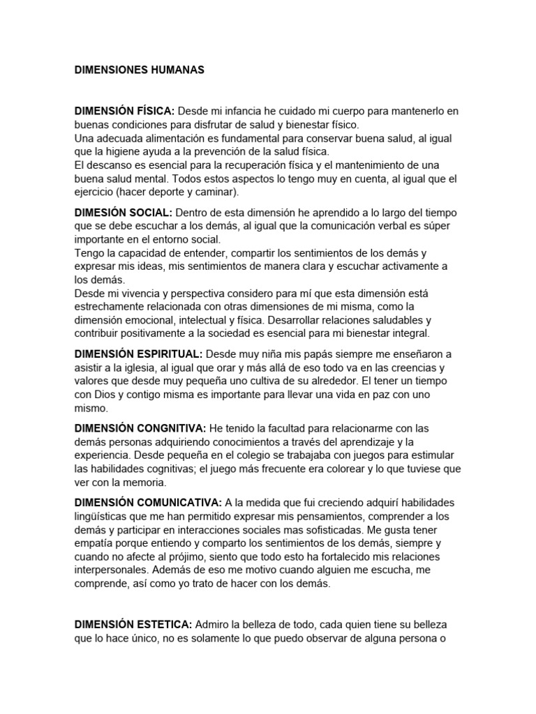 Dimensiones Humanas | PDF | Las emociones | Ciencia cognitiva