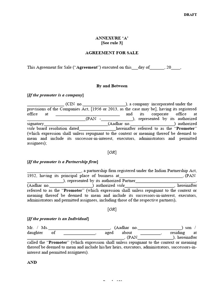 Draft Agreement For Sale | Download Free PDF | Payments | Taxes
