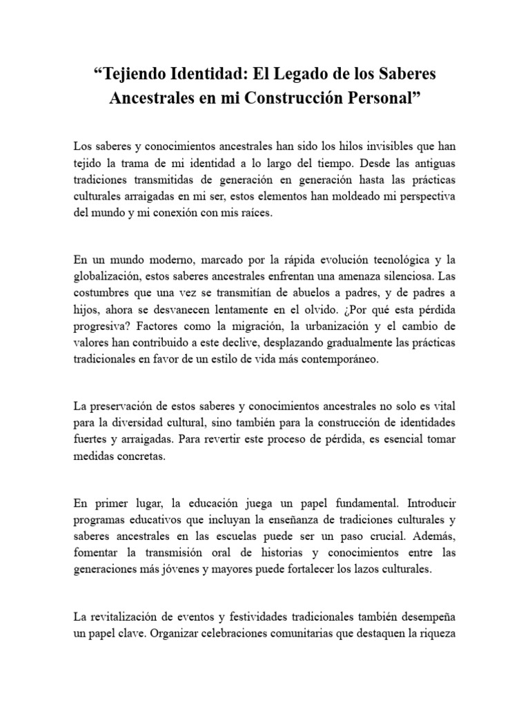 Documento (1) (4) | PDF | Tradiciones