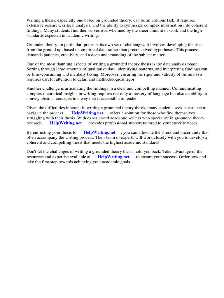 Grounded Theory Thesis Findings | PDF