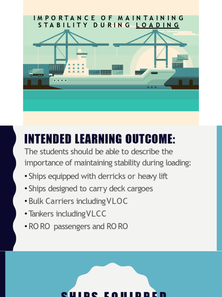 4 1.1 PPT Importance of Maintaining Stability During Loading | PDF