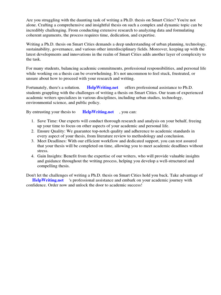 Smart City Phd Thesis | PDF