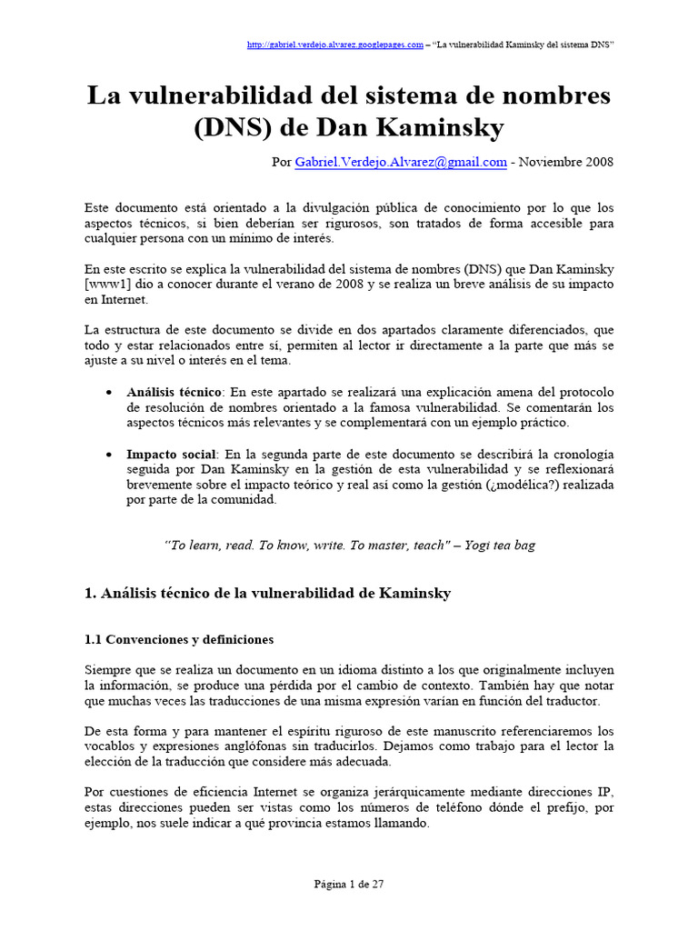 DNS Kaminsky | PDF