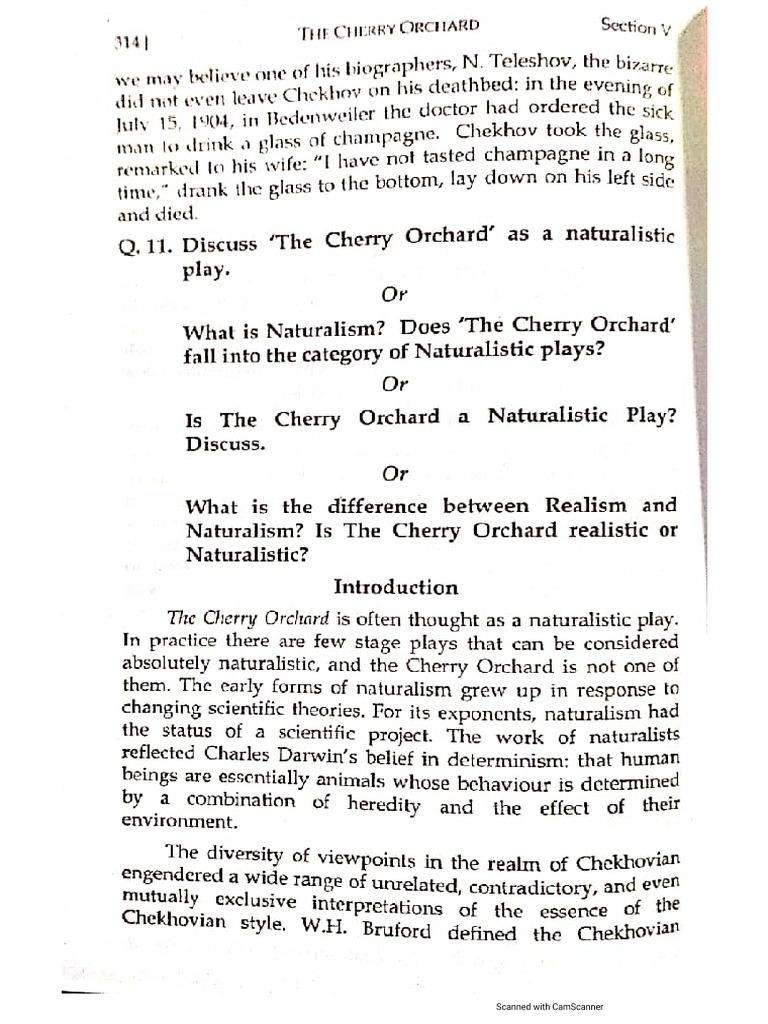 Cherry Orchard As Naturalistic Play | PDF