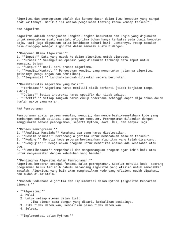 Pemrograman | PDF | Komputer | Teknologi & Rekayasa