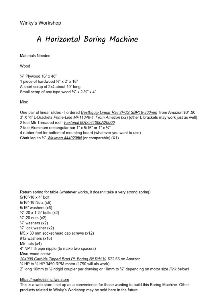 Horizontal Boring Machine | PDF | Screw | Drill