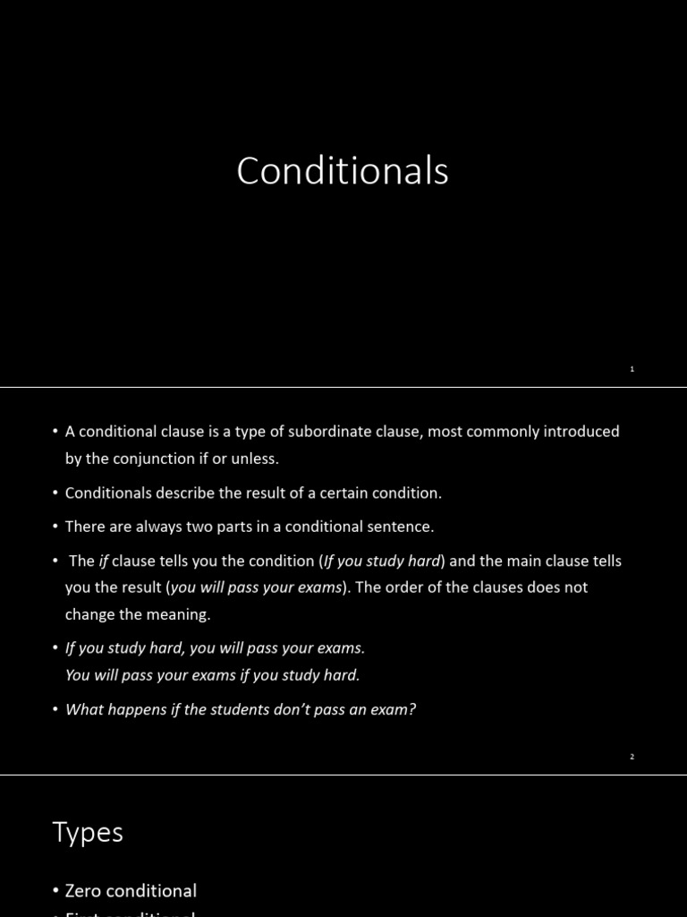 Conditionals | PDF | Language Mechanics | Syntax