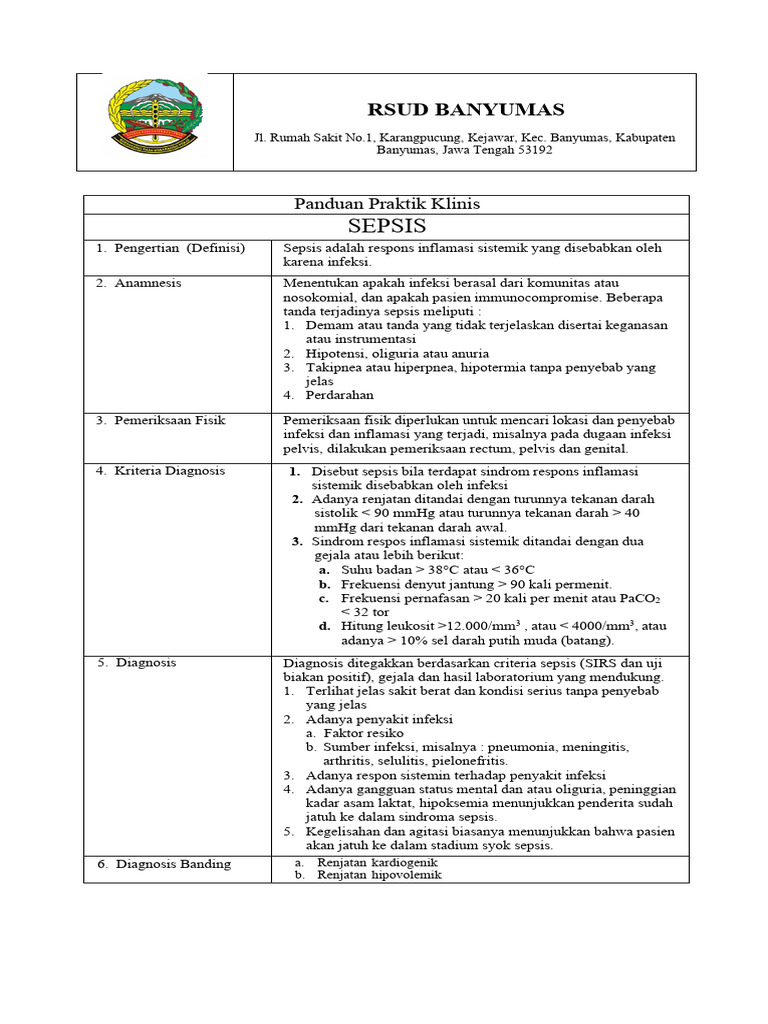 PPK Sepsis | PDF