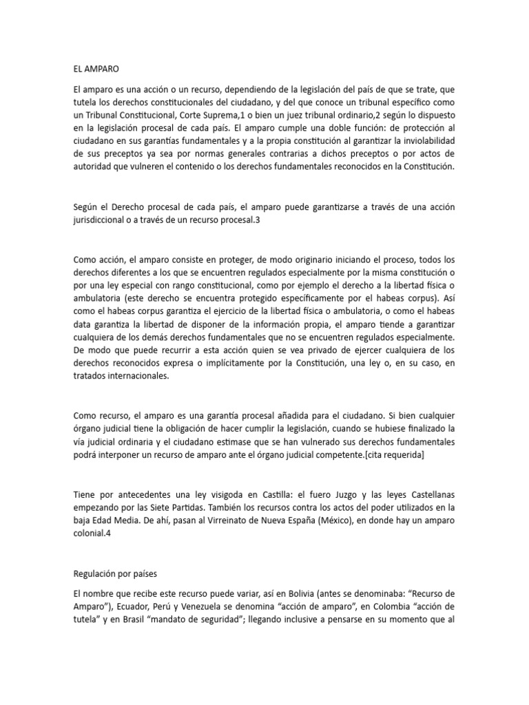 EL AMPARO SUBIR | PDF