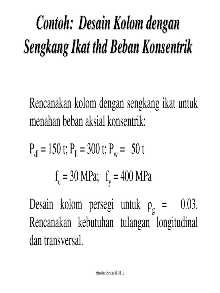 Contoh Kolom Pendek | PDF | Metode & Bahan Ajar | Sains & Matematika