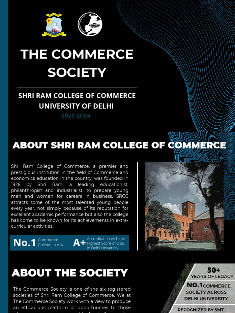 SRCC Commerce Society Overview 2023-24 | PDF