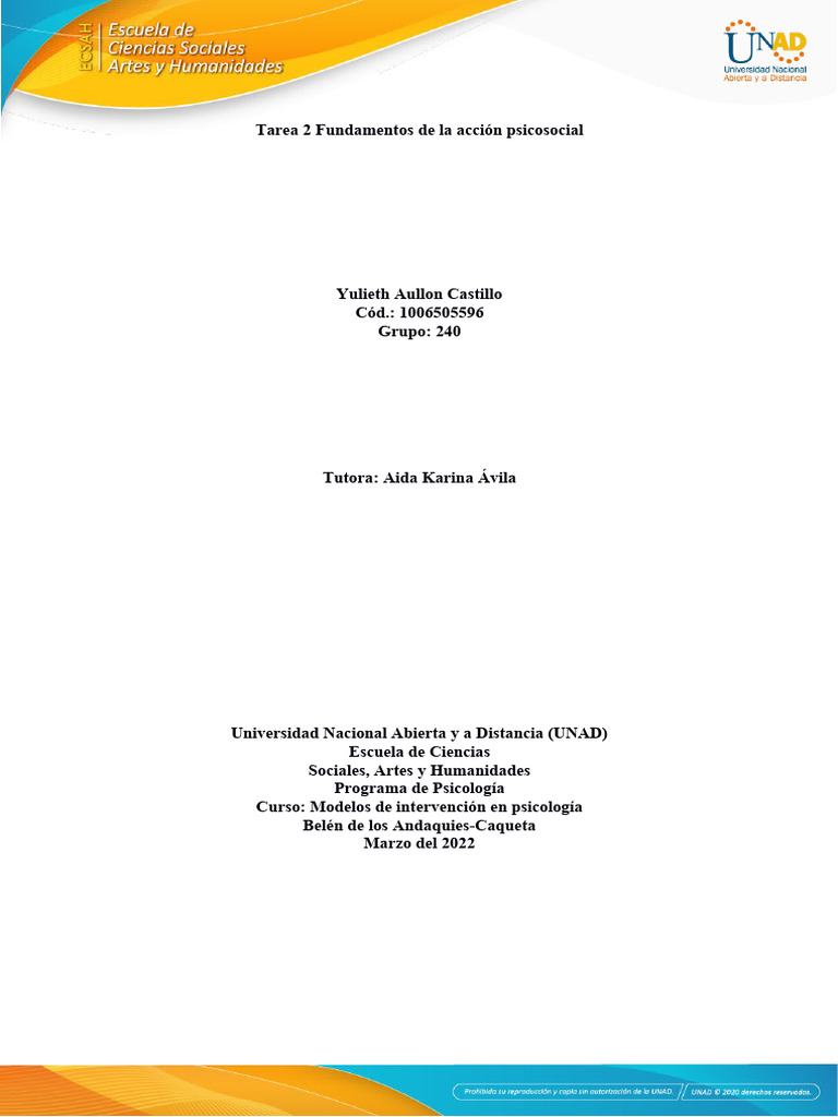 Anexo 1 - Tarea 2 - Yulieth Castillo | PDF | Sicología | Complejidad