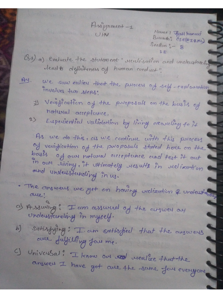 UHV Assignment 1 | PDF