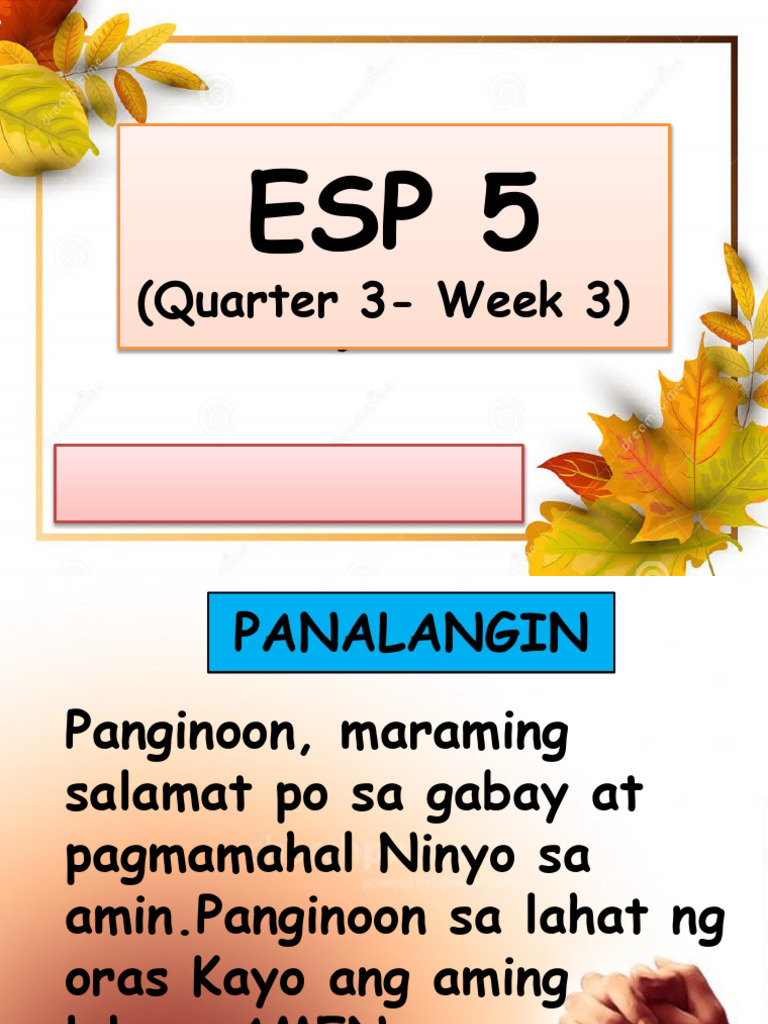 Esp (PPT WK3-Q3) | PDF