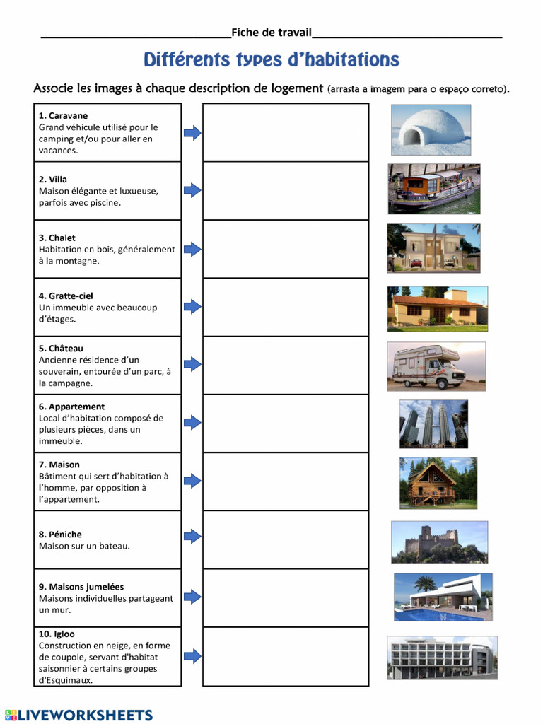 Les Types de Logement FLE | PDF