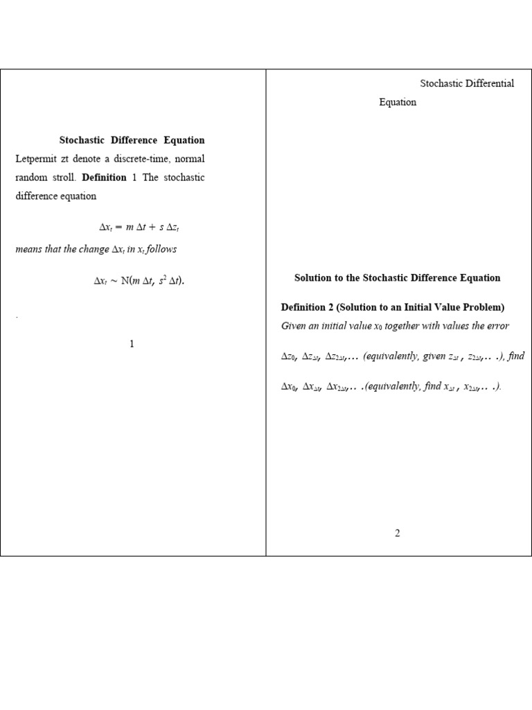Math 13567 | PDF | Stochastic Differential Equation | Autoregressive Model