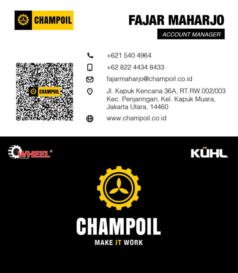 Kartu Nama CHAMPOIL Fajar | PDF