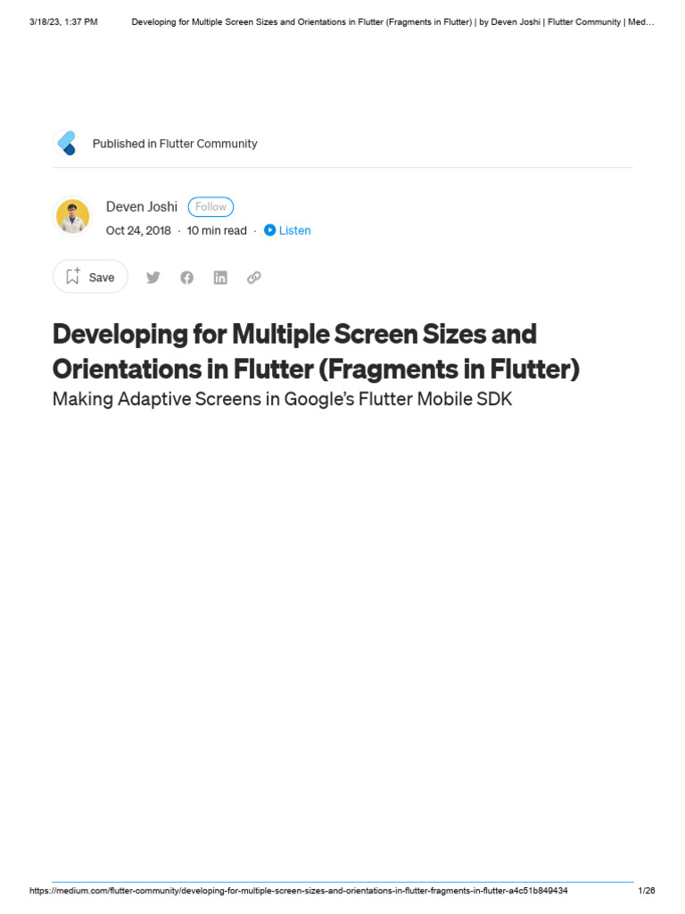 Developing for Multiple Screen Sizes and Orientations in Flutter (Fragments in Flutter) _ by ...