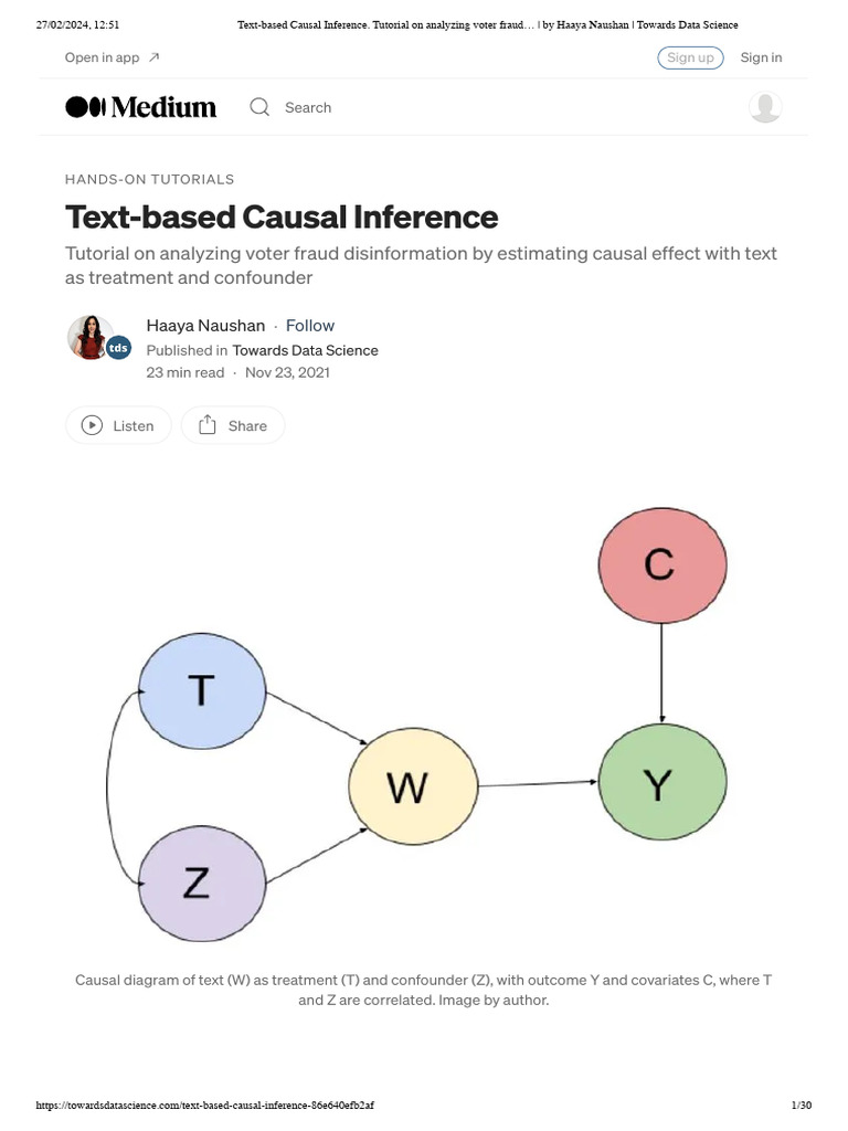 Text Based Causal Inference Pdf Confounding Causality