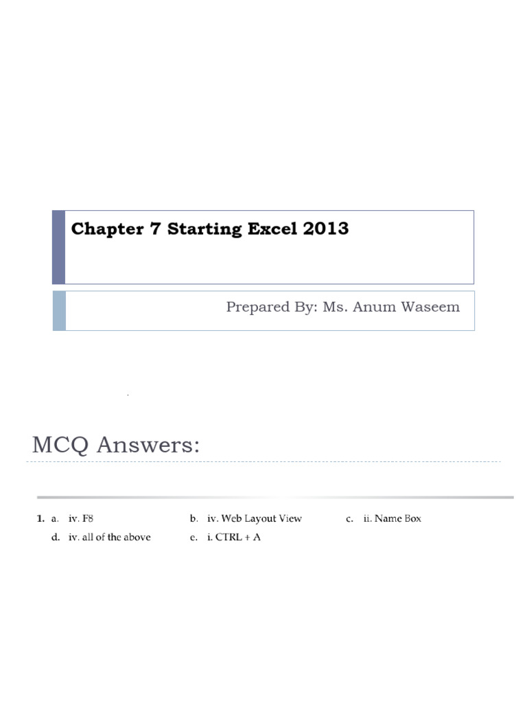 Excel 2013 Basics for Beginners | PDF | Teaching Methods & Materials