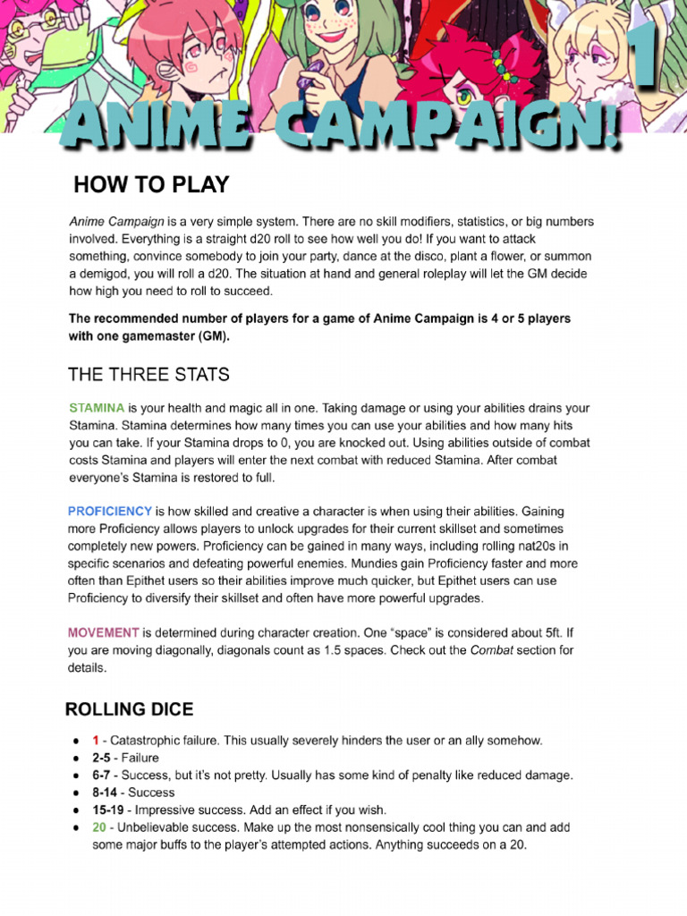 Anime_Campaign_TTRPG | PDF