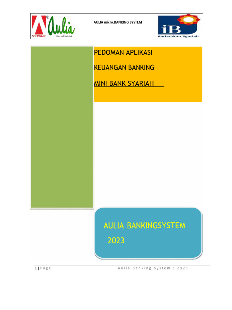 Panduan Mini Bank Syariah | PDF