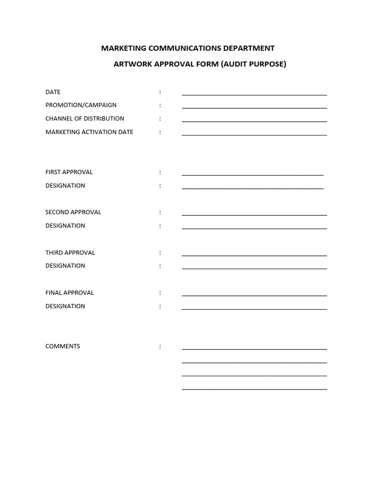 Artwork Approval Form | PDF