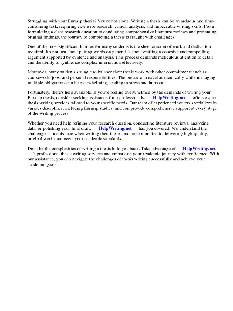 Eurasip Thesis | PDF