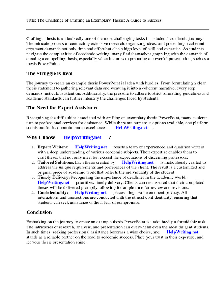 Example Thesis Powerpoint | PDF