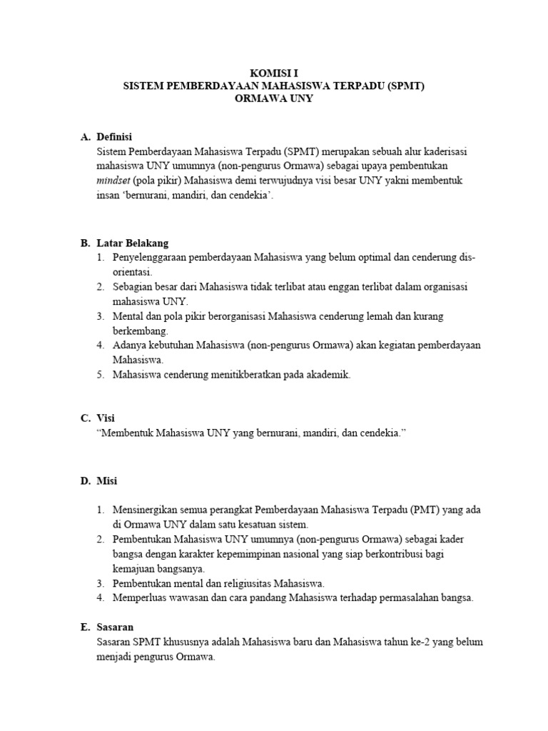 DRAFT KOMISI I Ini | PDF | Karier & Perkembangan | Sains & Matematika