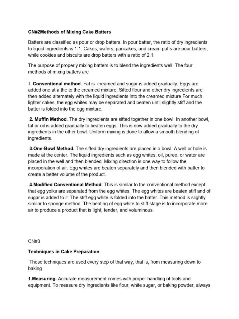 CN2 and CN3 | PDF | Cooking, Food & Wine