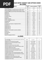 Igcse Subject Codes and Options Priv Candidates 2022 | PDF | Multiple ...