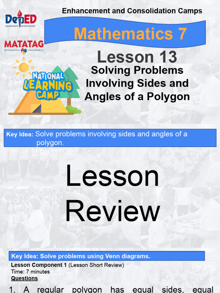 Polygon Angles and Sides Lesson | PDF | Teaching Methods & Materials
