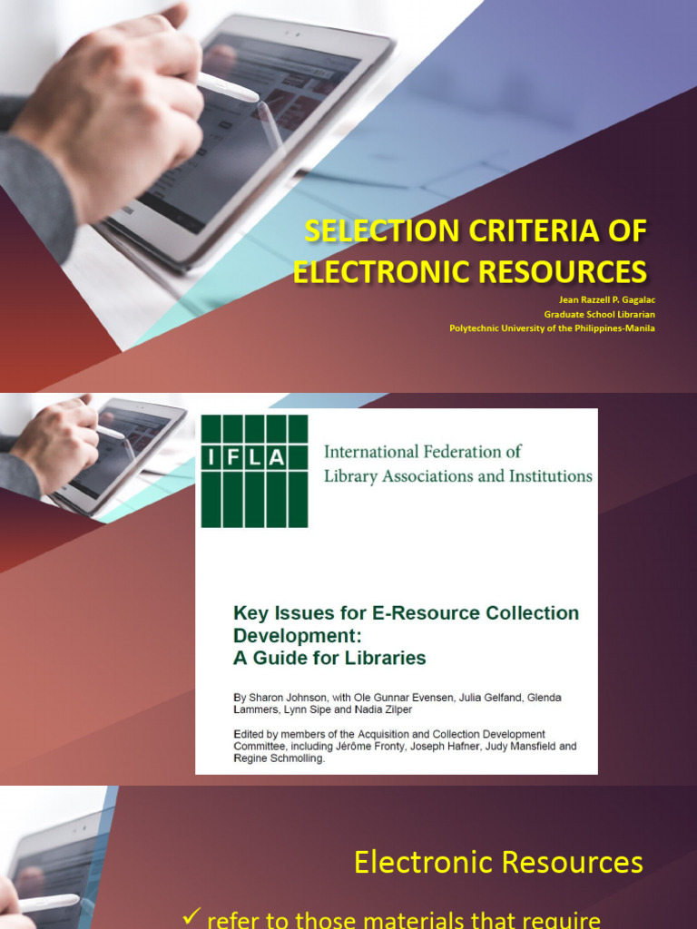 E-Resource Selection Criteria Guide | PDF