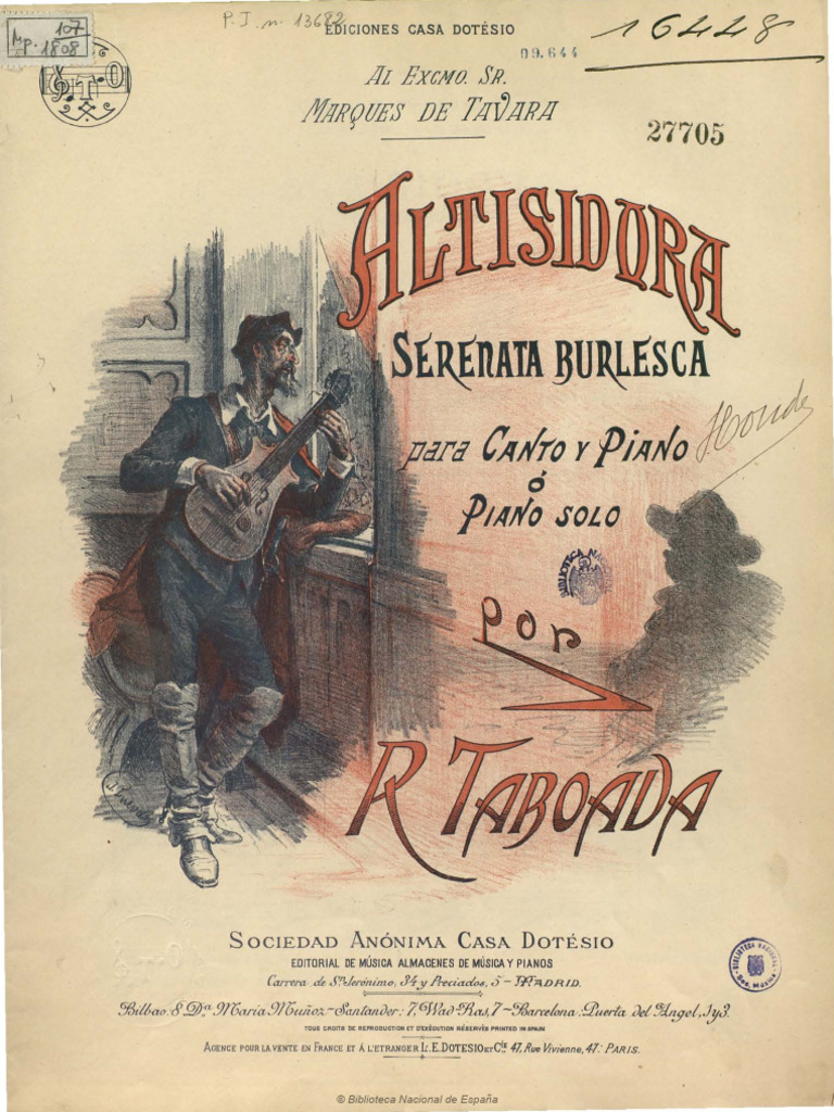 Altisidora Msicanotadaserenataburlesca | PDF