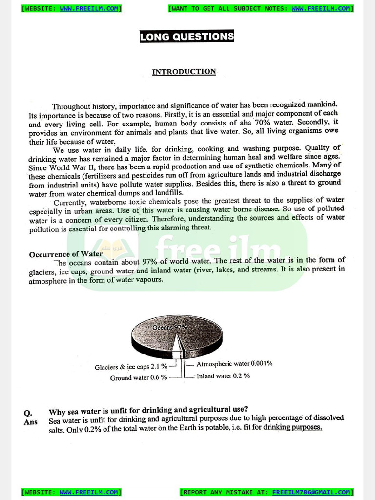 10th Chem CH 15 LongQ | PDF