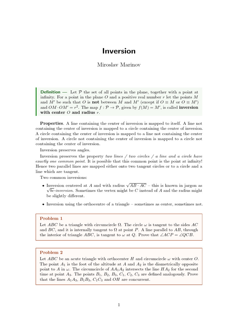 Inversion - Problems | PDF