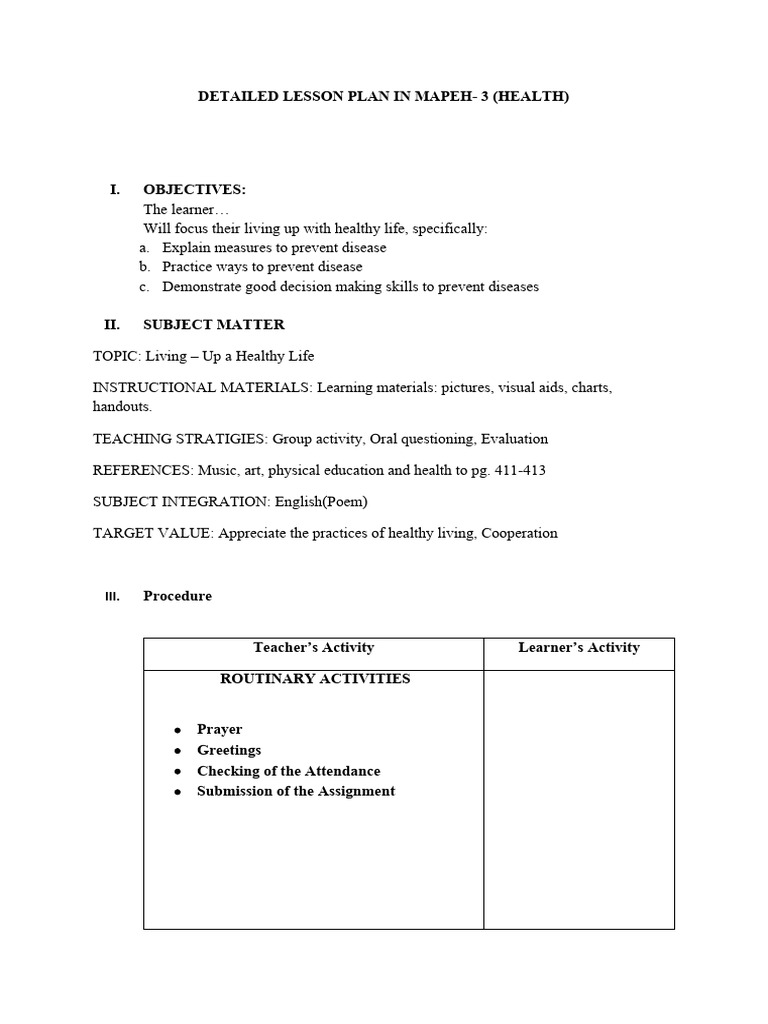 Grade 4 Detailed Lesson Plan | PDF