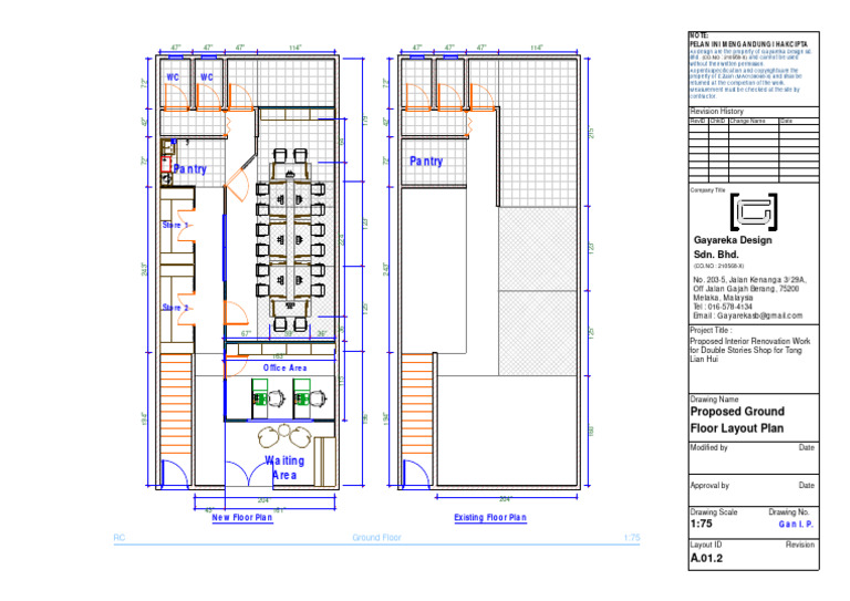 A.01.2 Existing Ground Floor Layout Plan - Layout | PDF