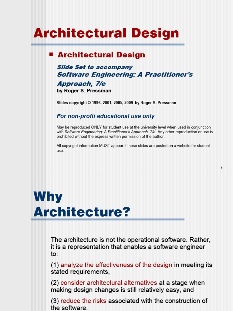 Architectural Design (SD&A) | PDF | Software Architecture | System