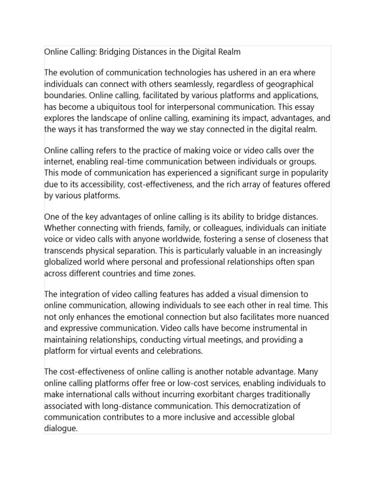 Occ Download Free Pdf Videotelephony Communication