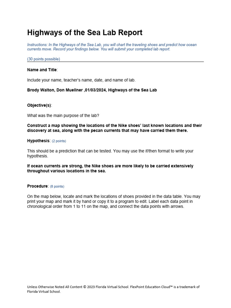 highway_lab_report.P | PDF | Oceans | Water