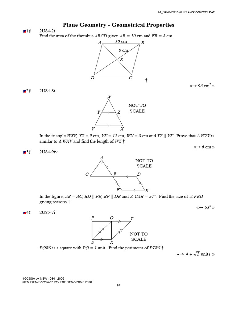 Geometry Cssa | PDF | Triangle | Area