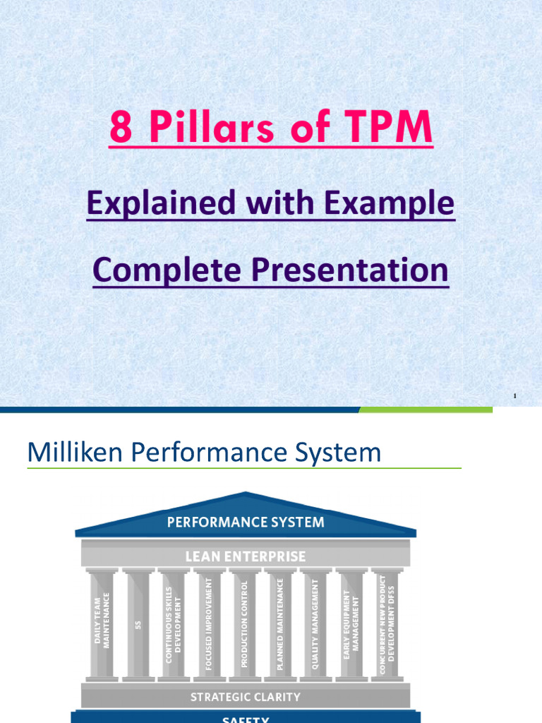 8 TPM Pillars Complete Presentation | PDF