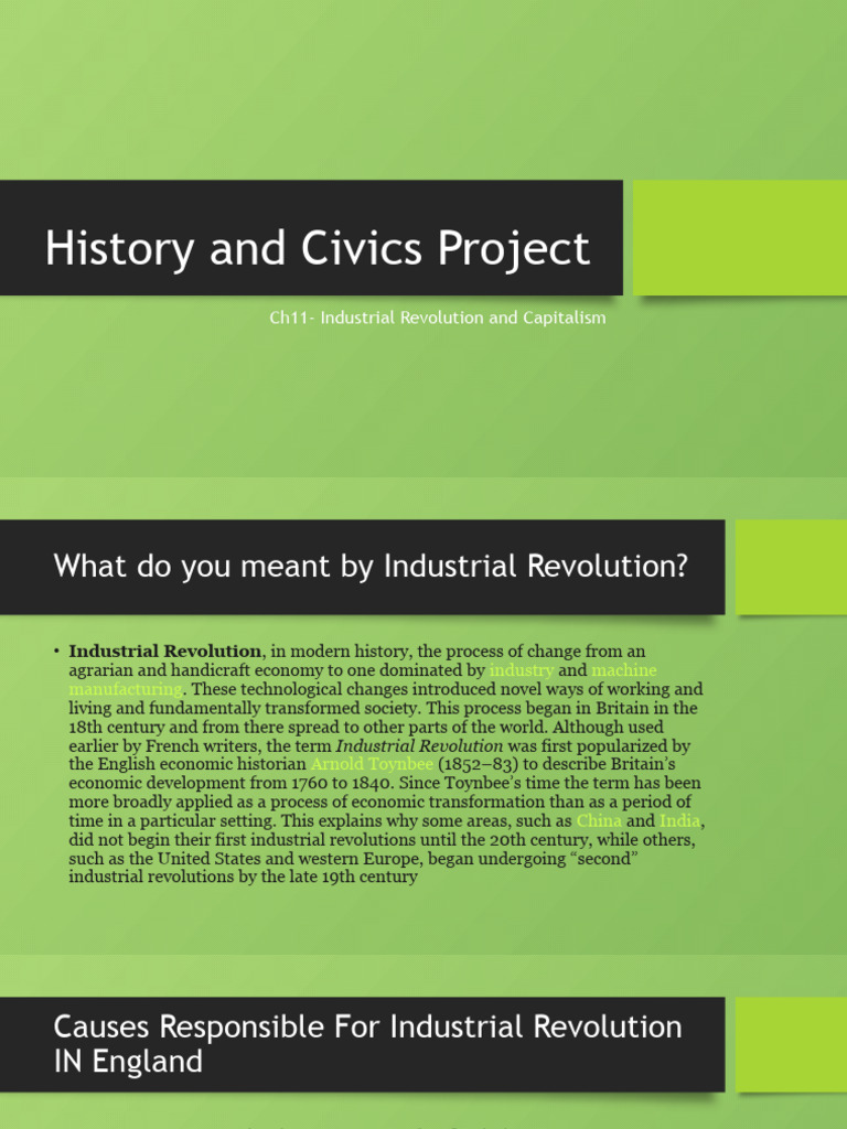 History and Civics Project - Copy | PDF | Capitalism | Industrial ...